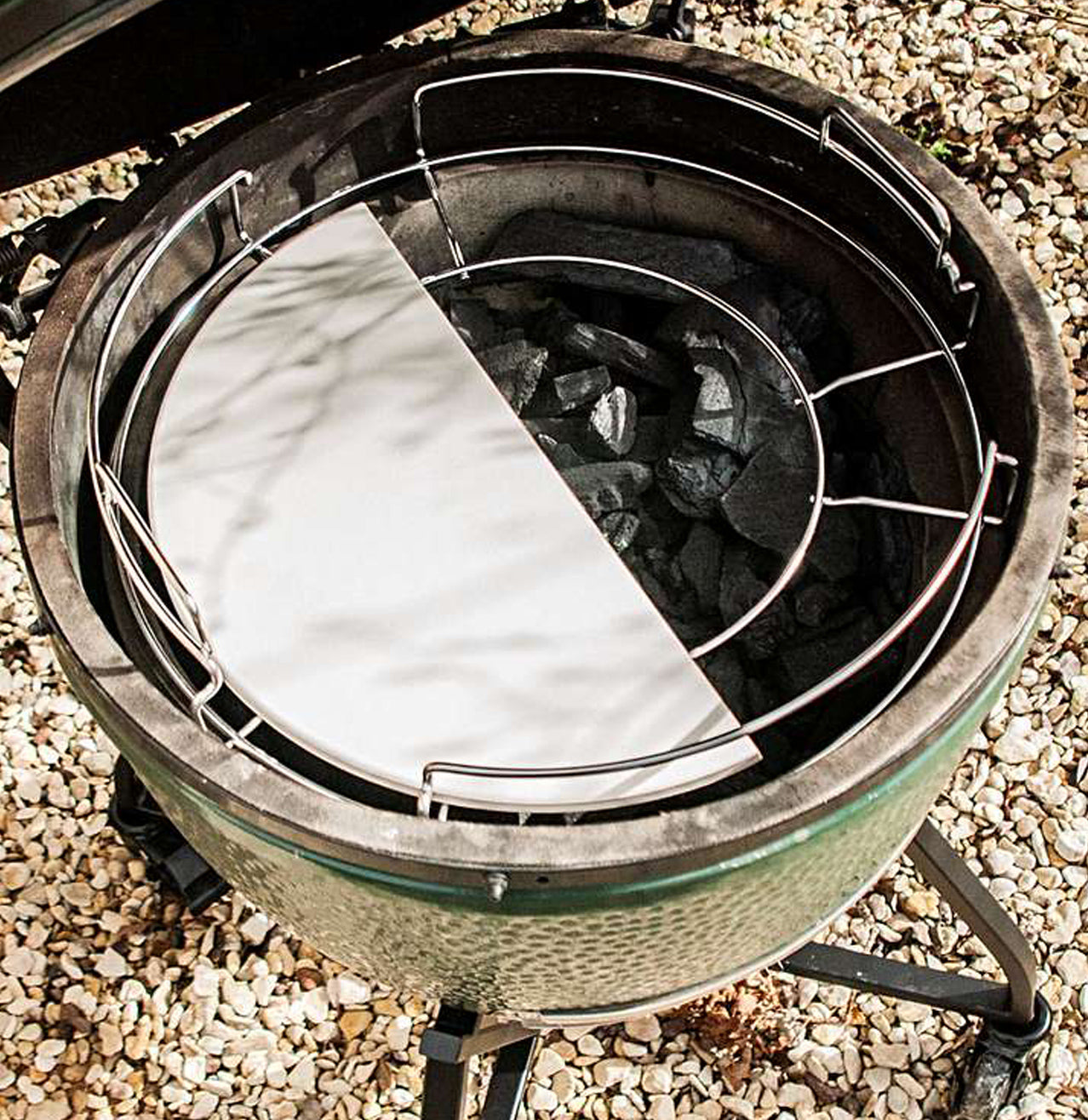 Half Moon Ceramic Baking Stone for Large EGGspander System – Bonk & Co