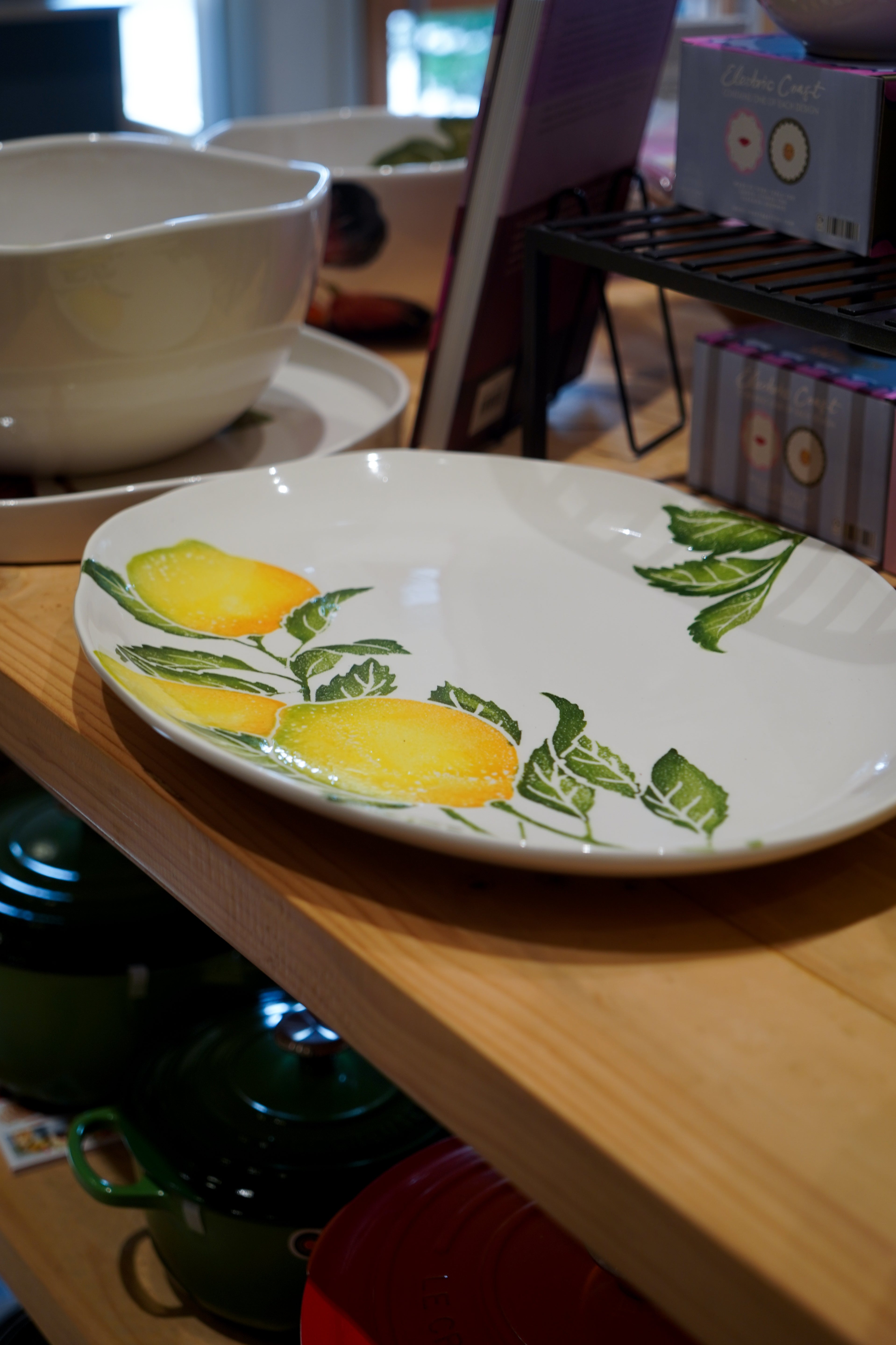 Oval Platter - Sicilian Lemons On the Vine – Bonk & Co