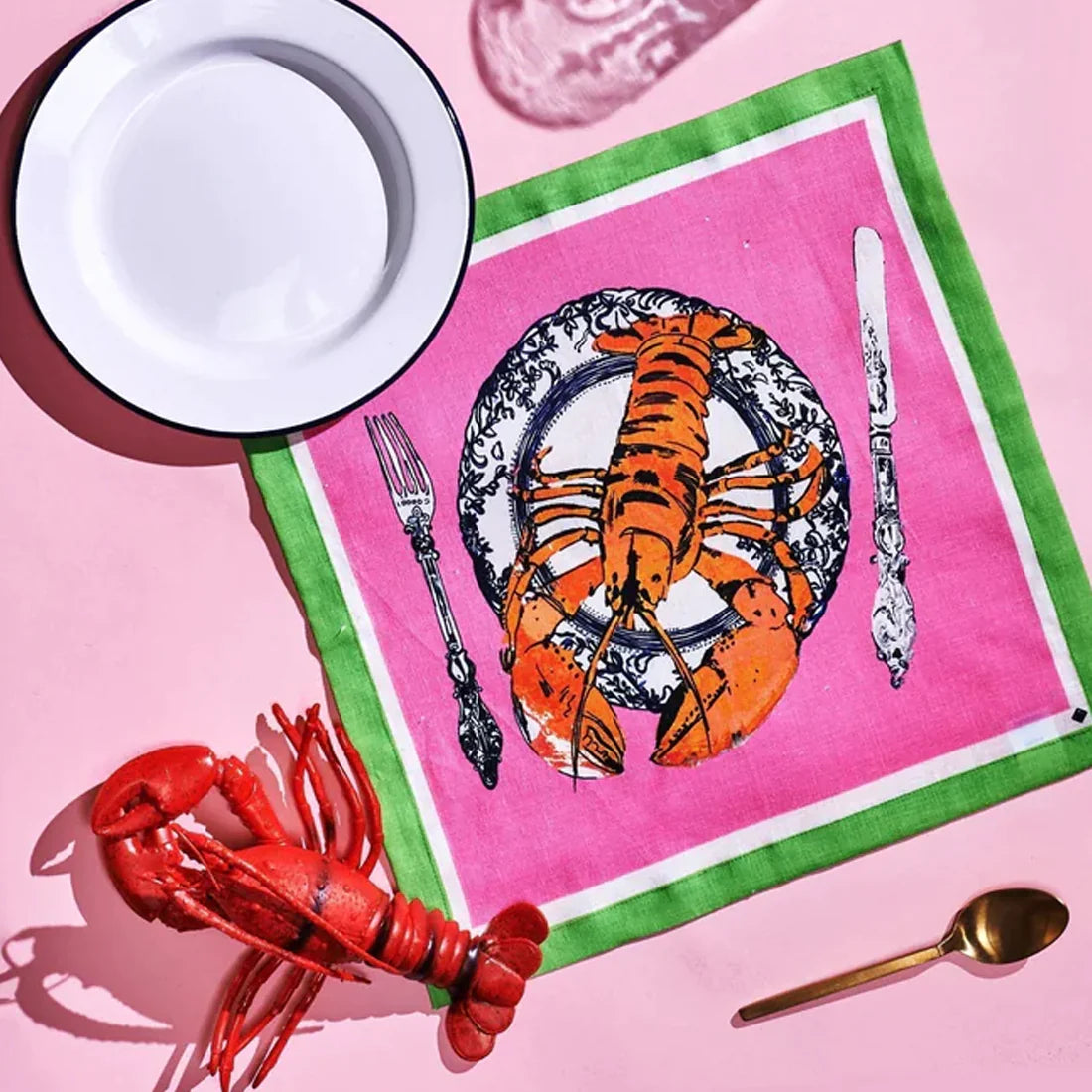 Linen Table Napkins - Lobster Plate – Bonk & Co
